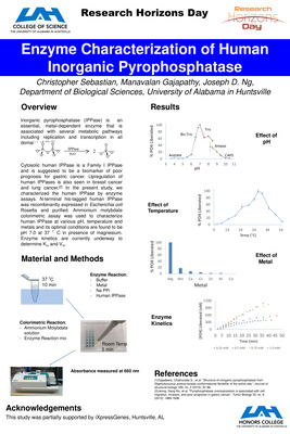 "Enzyme Characterization of Human Inorganic Pyrophosphatase" by ...