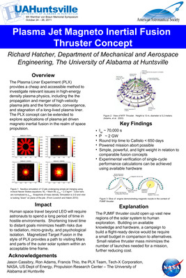 "Plasma Jet Magneto Inertial Fusion Thruster Concept" by Richard Hatcher