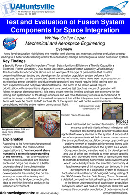 "Test and Evaluation of Fusion System Components for Space Integration ...